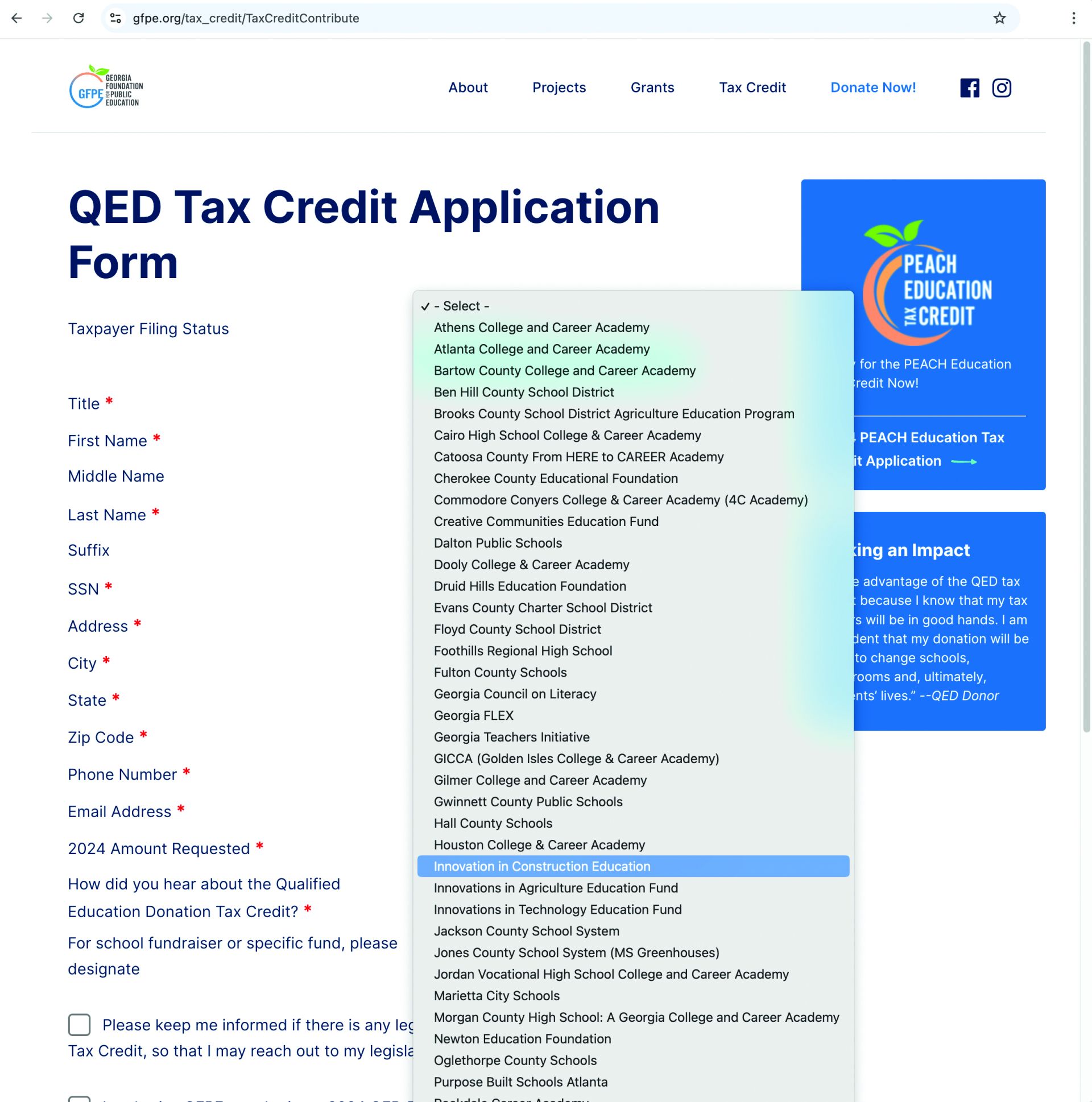 Tax Credit - Construction Ready